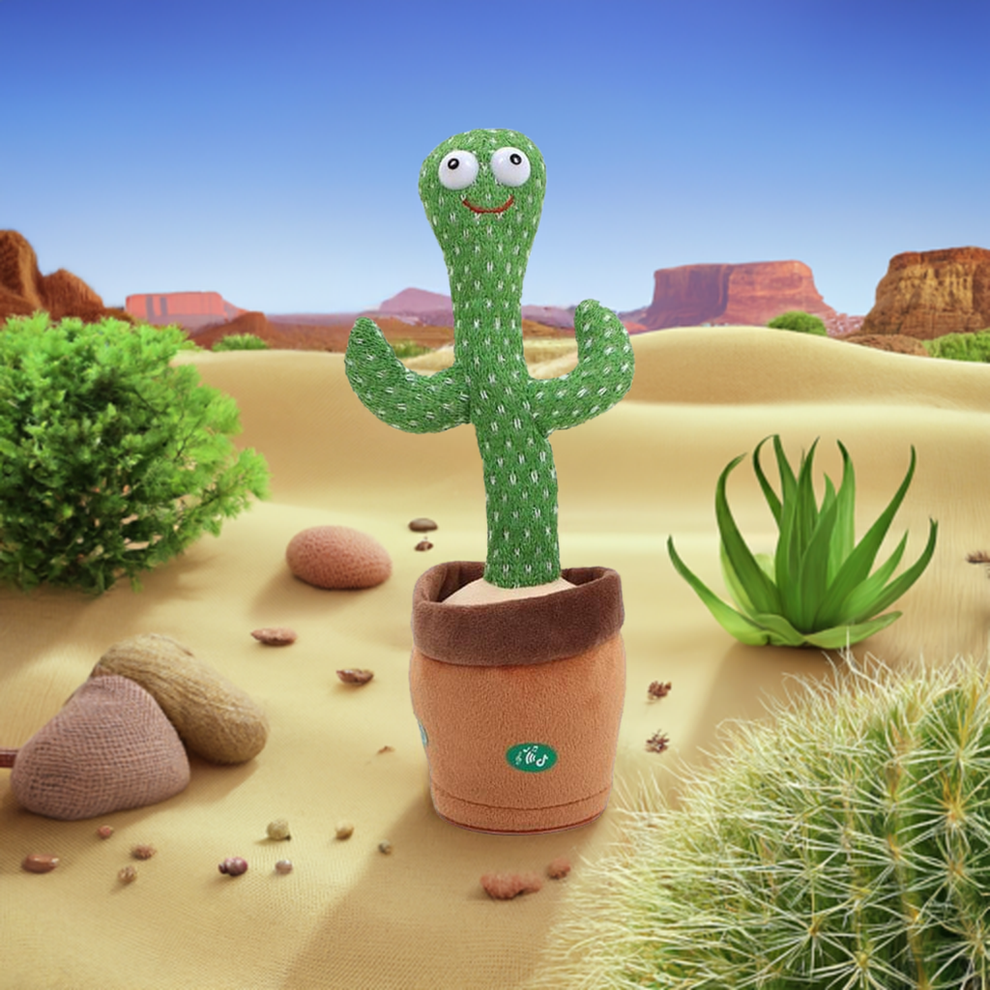 Dancing Cactus Toy – Repeats What You Say, Sings & Dance | USB Rechargeable