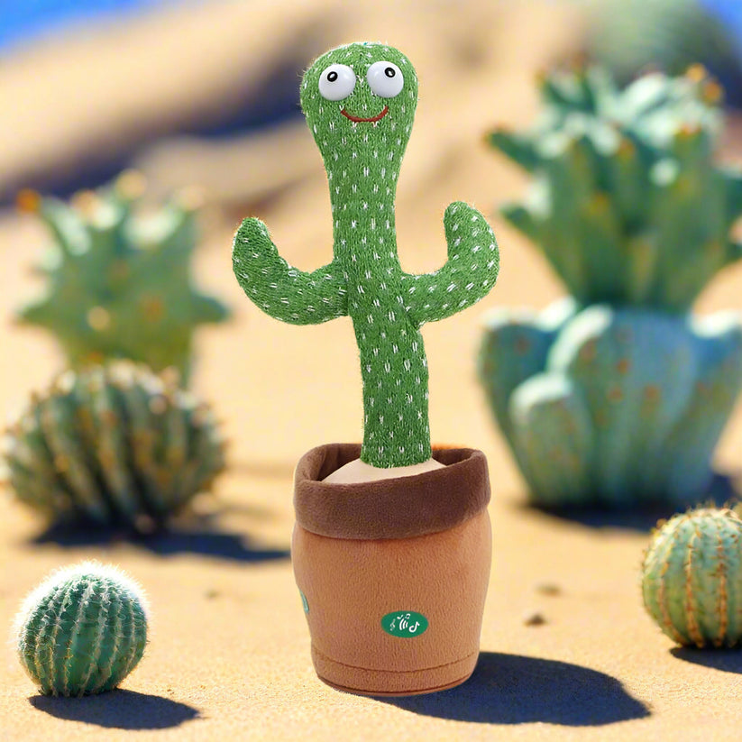 Dancing Cactus Toy – Repeats What You Say, Sings & Dance | USB Rechargeable